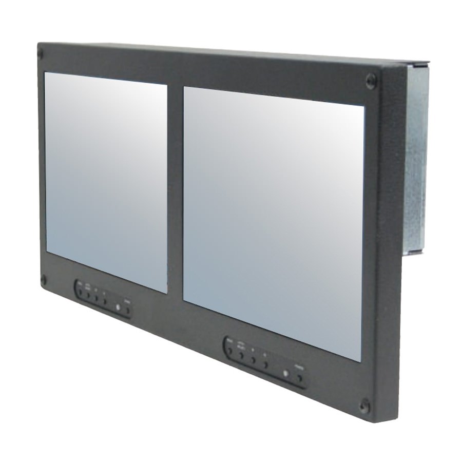 RMM-102N Dual 10.4" 500nits High Brightness Rack Mount Monitor ...