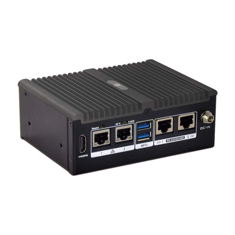 uIBX-250-BW Ultra Compact Size Industrial Fanless Embedded PC with Intel Celeron N3160 Quad Core ...