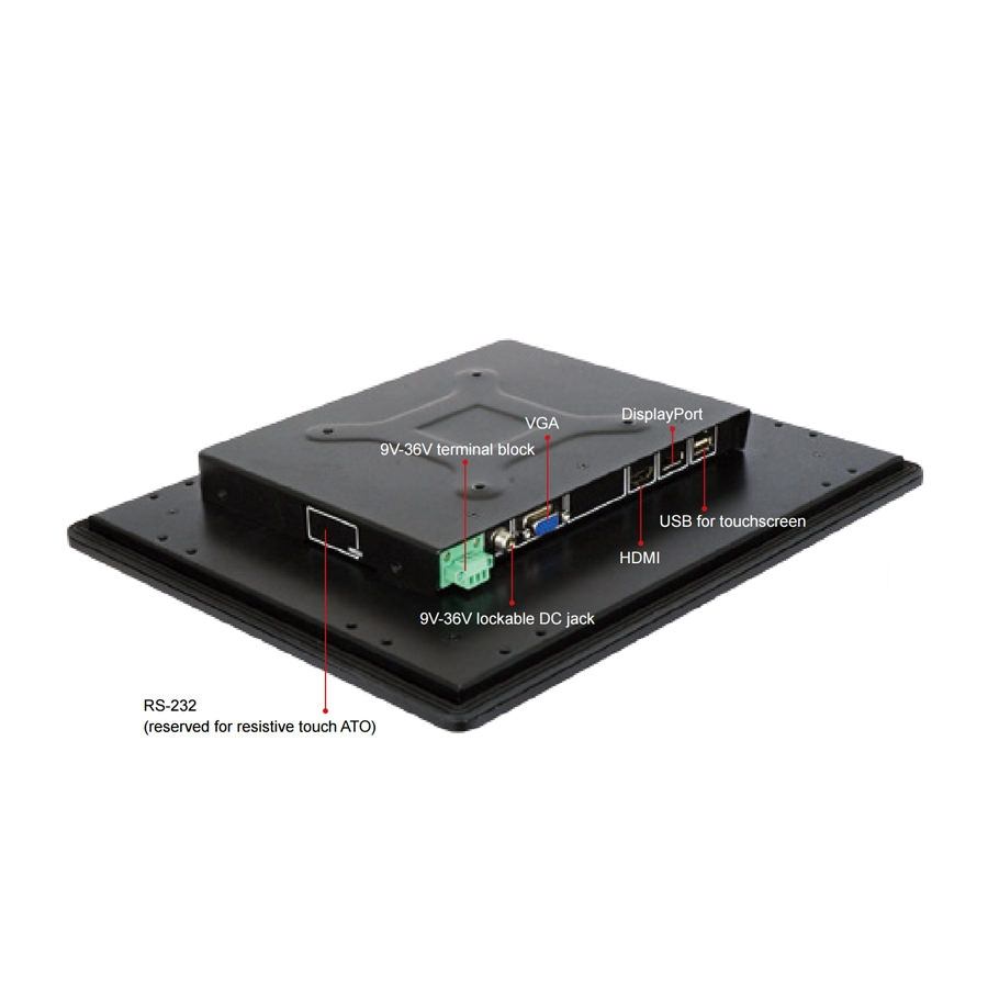 DM-F19A 19" 350nits High Brightness Industrial Monitor with Resistive ...