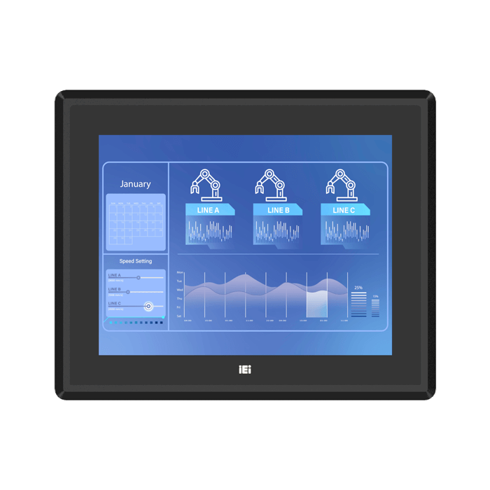 PPC2-C12-EHL 12” Fanless Touch Panel PC with Intel Celeron J6412 Quad Core Processor ...