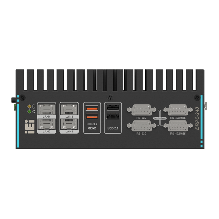 DRPC-240-TGL-U Fanless Din-Rail Embedded PC with Intel 11th Gen Core i7 ...