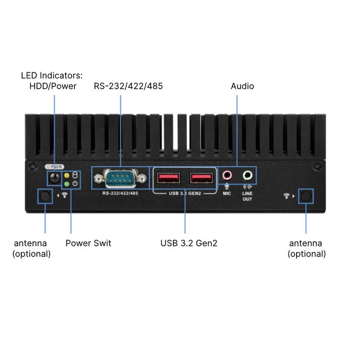 IDS-330-ADL-P Fanless Digital Signage Embedded PC with Intel 12th Gen ...