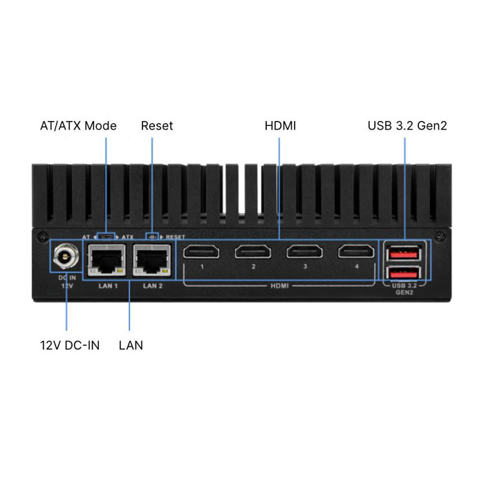 IDS-330-ADL-P Fanless Digital Signage Embedded PC with Intel 12th Gen ...